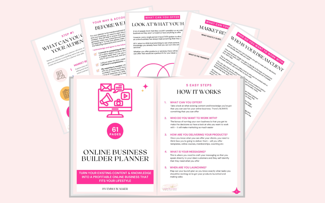 Online Business Builder Planner - Emma Walker Coaching