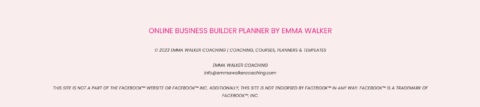 Online Business Builder Planner - Emma Walker Coaching